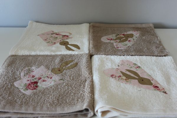 Aplicaciones patchwork para toallas - Imagui