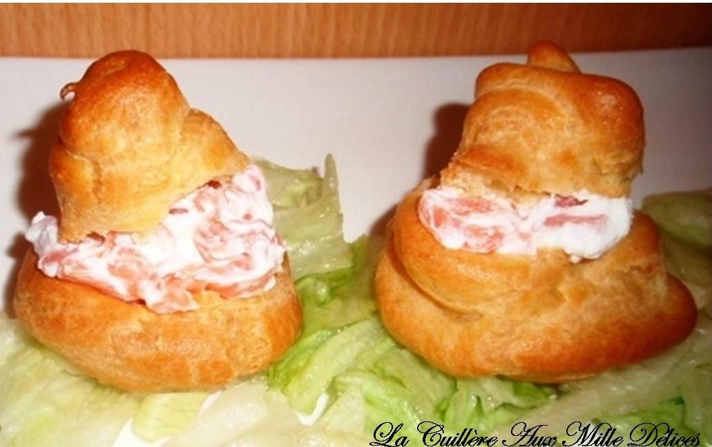 Mini choux au saumon fumé - Le Blog Pour Noël