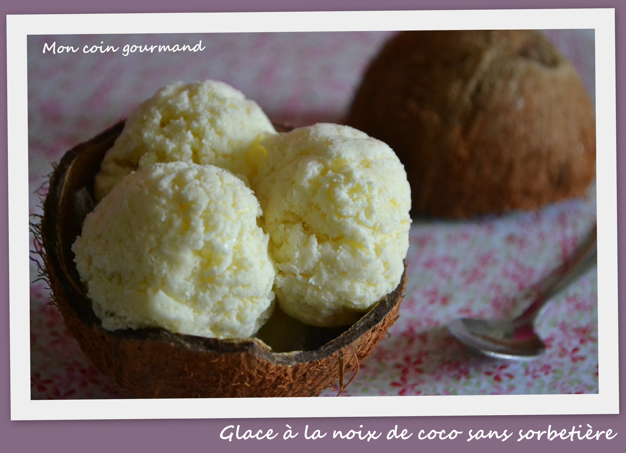 Glace à la noix de coco sans sorbetière - Mon coin gourmand